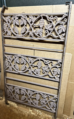 Architectural Salvage Heavy Wrought Iron Garden Grape Vine Fence ...