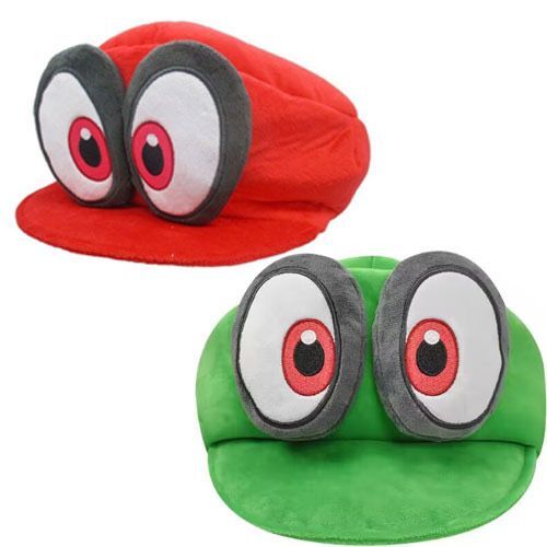 2pcs Super Mario Bros Odyssey Cappy Plush Hat Cosplay Cap Costume ...