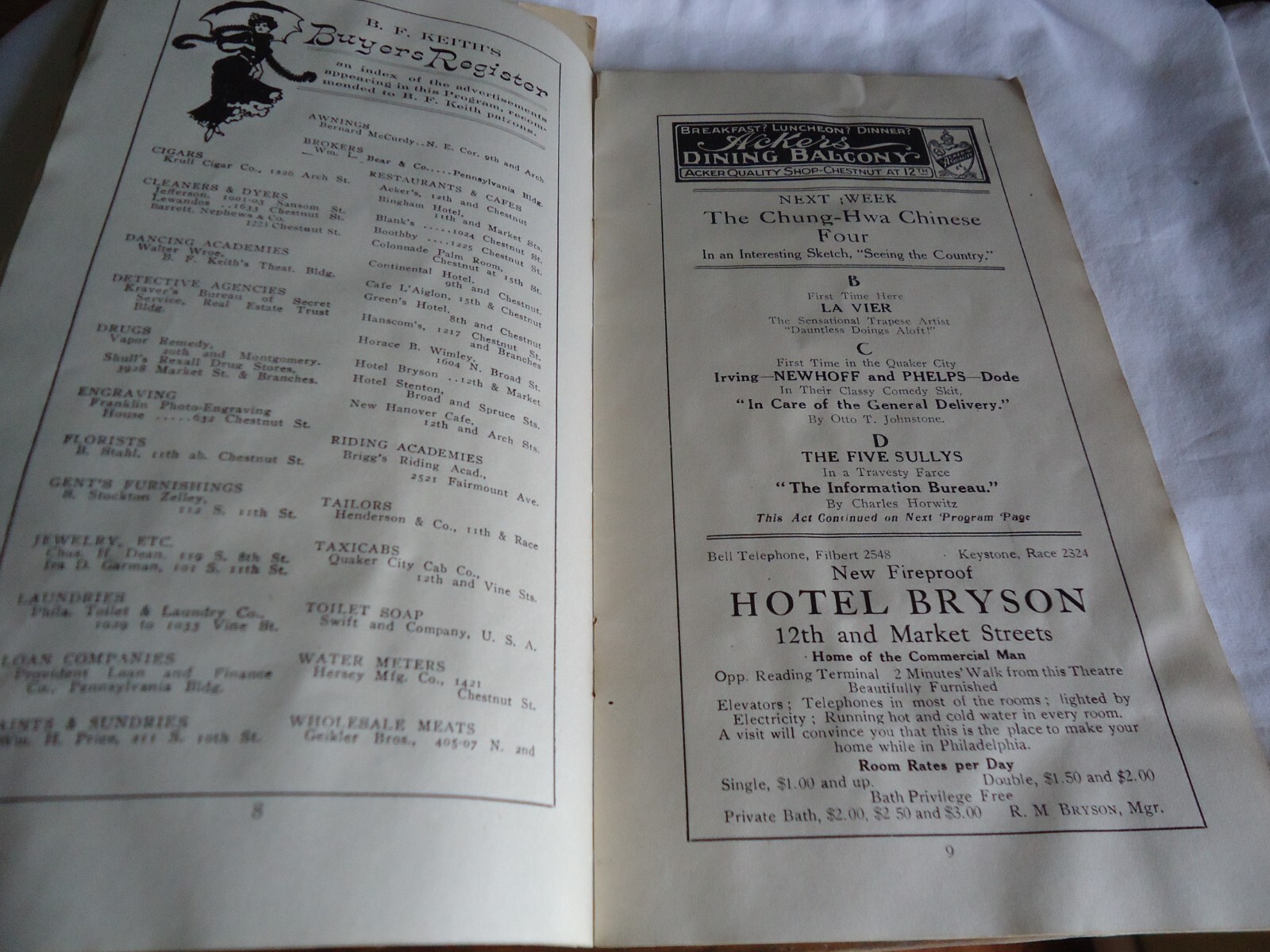Antique B. F. Keith's Theatre Vaudeville Programs 1913 1920 Charlotte ...