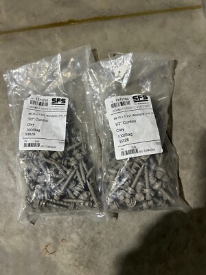 200-pack 9 x 1-1/2" SFS WoodGrip Screw "Clay" EDPM Washer 1/4" Hex ...