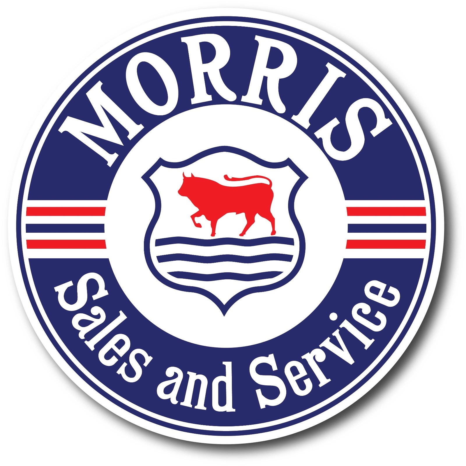 MORRIS MINOR MINI COOPER SERVICE BRITISH GLOSS OUTDOOR 4 INCH DECAL ...