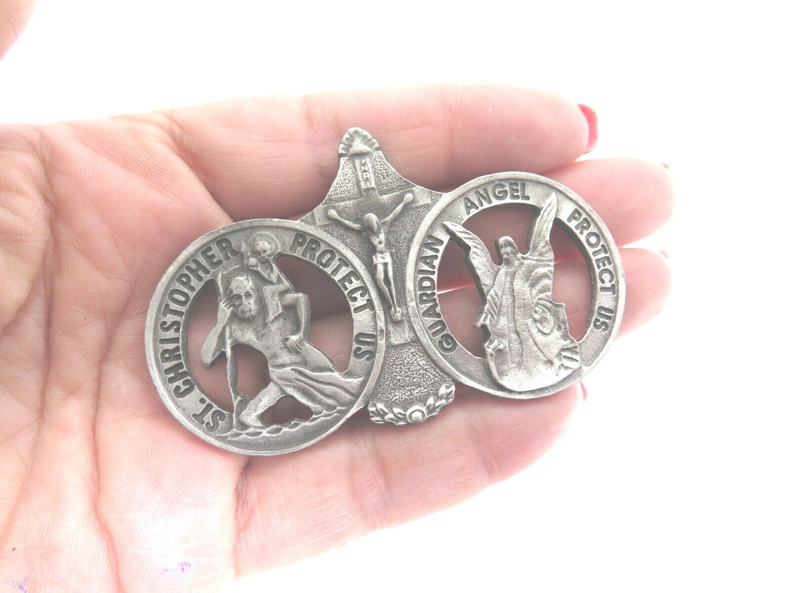 St.Christopher Protect Us PATRON SAINT OF TRAVEL Car Motorcycle ...