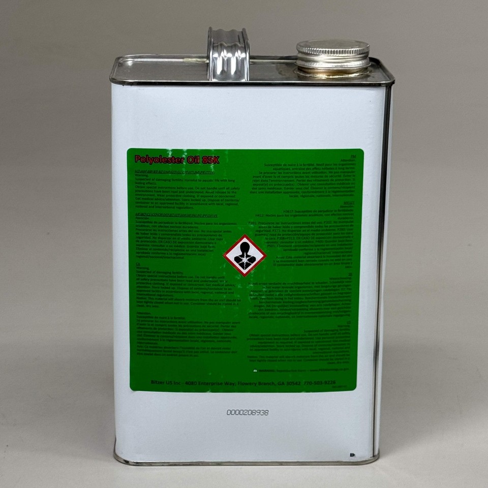 BITZER Refrigeration Compressor Oil polyester oil 85k (New) 1 gal | eBay