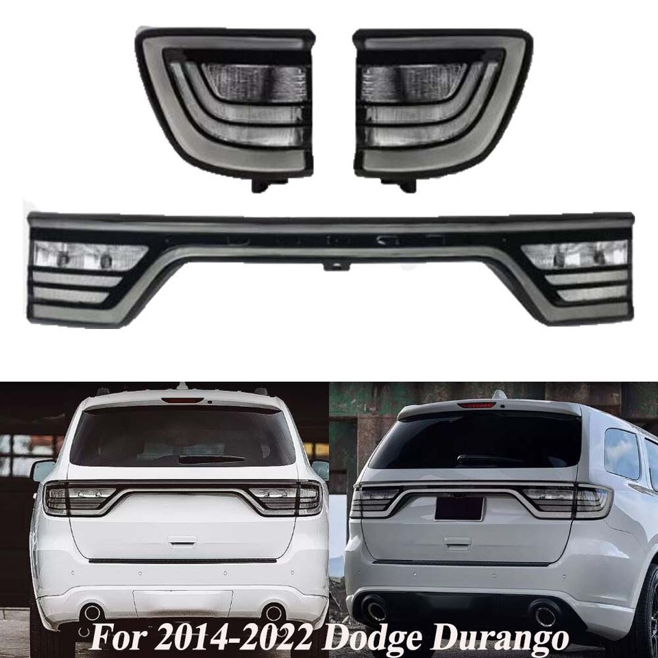 3PCS Tail Lights For Dodge-Durango 2014-2022 Liftgate Center Camera ...