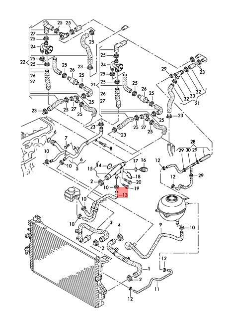 VW CAMPMOBILE TYP2 TRANSP. LT COOLANT HOSE FLANGE 7H0121086A ORIGINAL ...