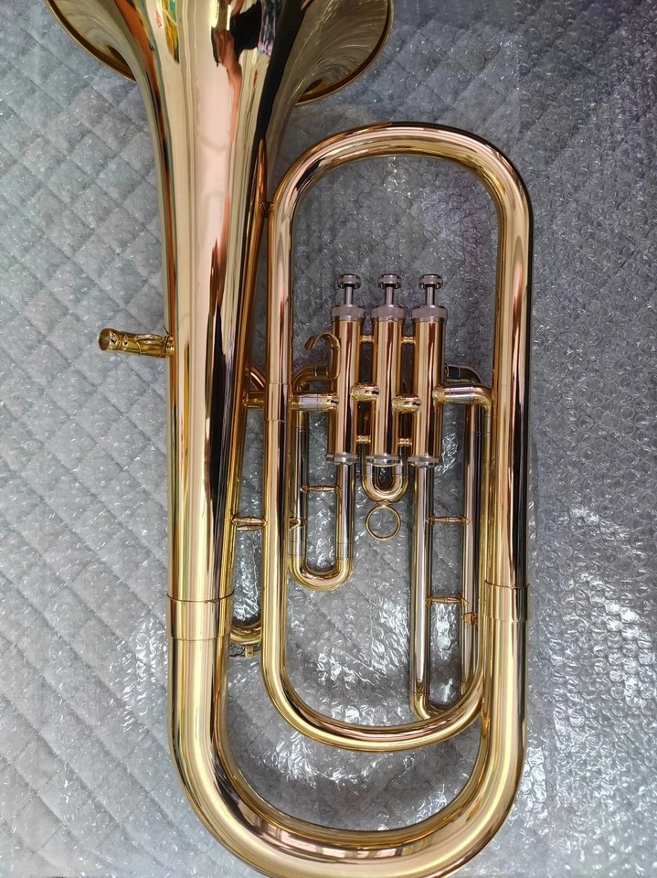 Brass Gold-plated Professional Baritone Horn B-flat Euphonium High ...