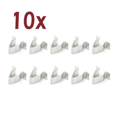 10x Metal Interior Trim Spring Clips Sliver 16mm long for VW Audi ...