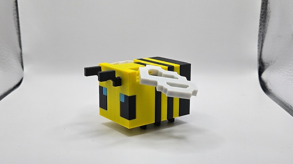 Minecraft Bee JUMBO - 3D Printed Articulating Minecraft Bee Toy Yellow ...