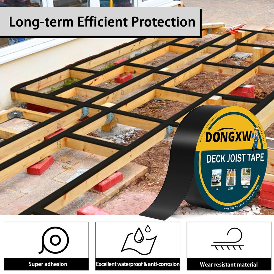 Butyl Tape, Joist Tape for Decking Waterproof Deck Joist Flashing Tape Protec... | eBay