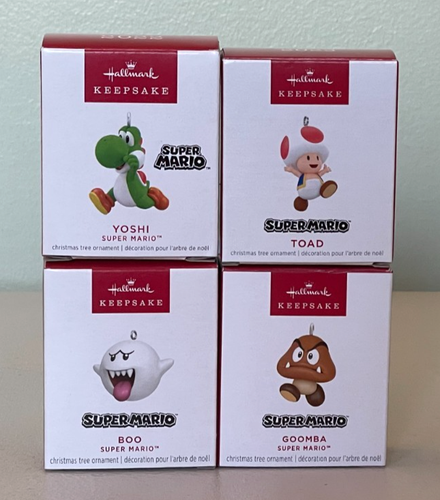 Hallmark Super Mario 2022-2025 YOSHI TOAD BOO GOOMBA Miniature ...