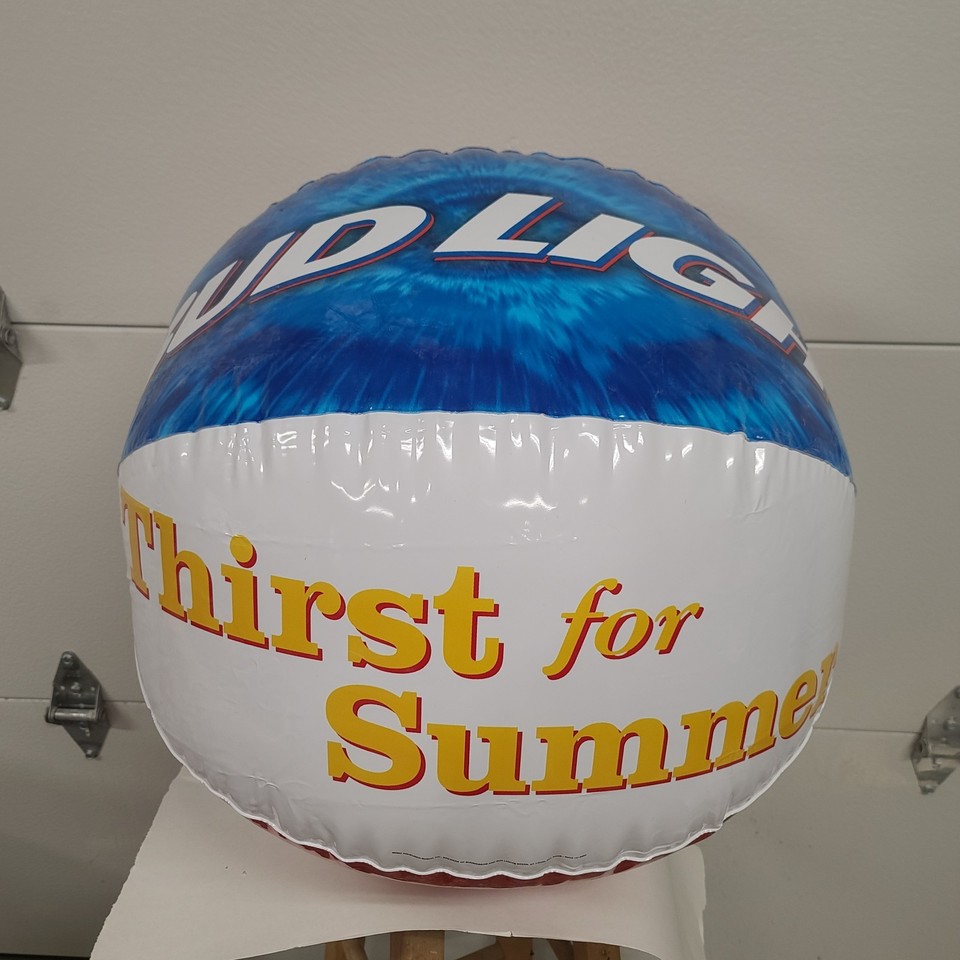 Budweiser Bud Light 22" Thirst For Summer Inflatable Beach Ball 2002 ...
