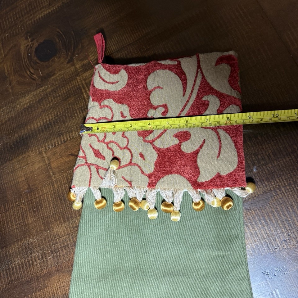 Christmas Stocking Handmade Victorian Tapestry Damask Upholstery Fabric ...