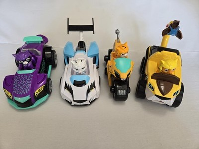 Lot of 4 - Paw Patrol Cat Pack Action Figures Vehicles - WILD RORY LEO ...