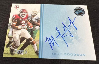 MIKE GOODSON 2009 Press Pass Signings Blue Rookie Card RC AUTO #33/50 ...