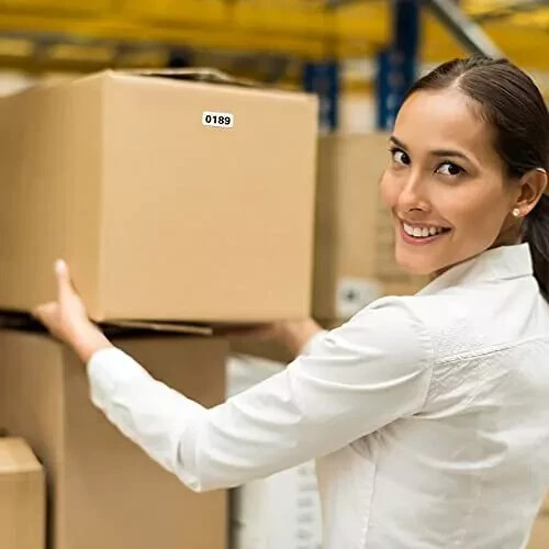 0001-2000 Inventory Number Sticker Labels Self Adhesive Waterproof ...