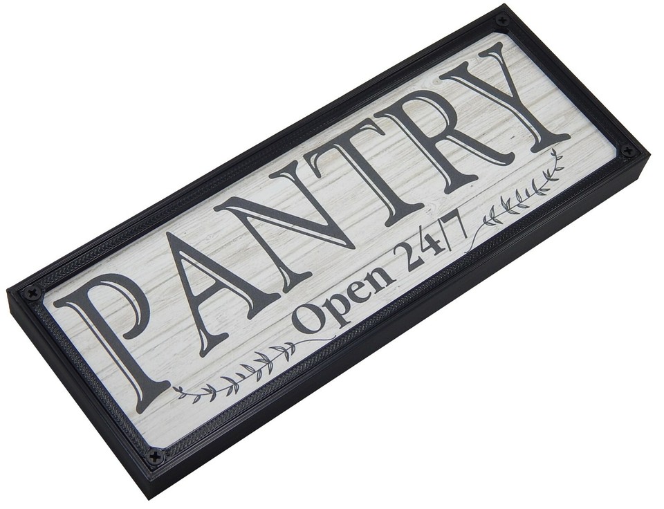 Pantry Open 24/7 Home Kitchen Farmhouse Sign Rustic Dining Room Wall ...