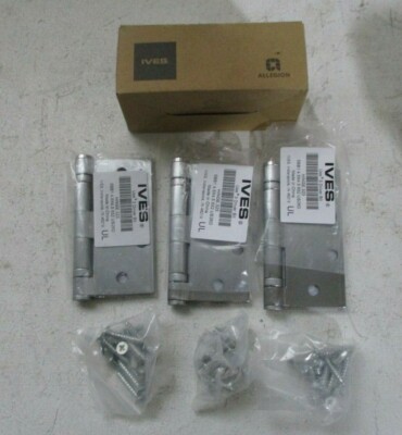 BOX OF 3 NEW Ives 5BB1, 4.5" x 4.5", 652, US26D, Full Mortise Hinge ...