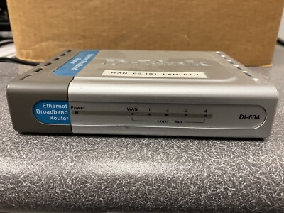 D-Link DI-604 Express Ethernet 4 Port Broadband Router Fully Functional ...