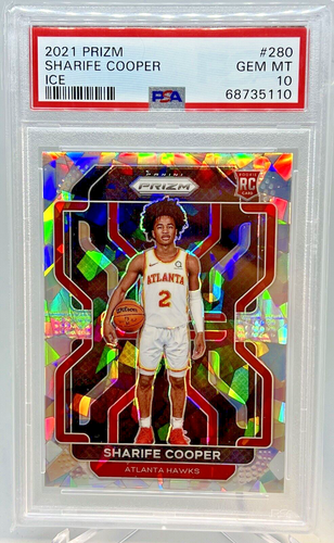 2021-22 Panini Prizm Sharife Cooper Rookie Ice Prizm #280 Gem Mint PSA ...