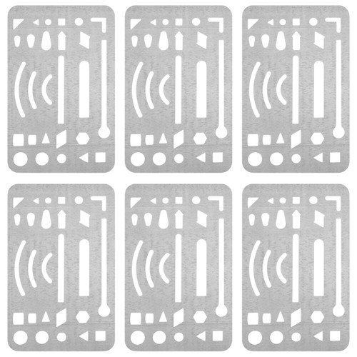 6 Pcs Stainless Steel Wiping Tools Erasing Shield Drafting Eraser | eBay