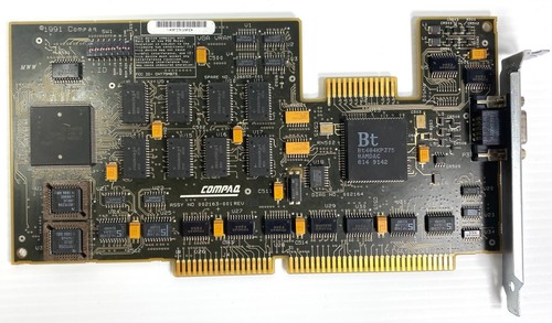 Rare 1991 Compaq Advanced QVision 1024 VGA ISA Graphics Card Brooktrout ...