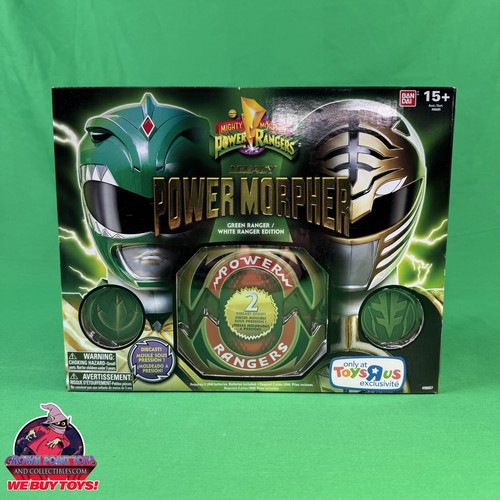 Mighty Morphin Power Rangers Legacy Power Morpher Green White Ranger ...