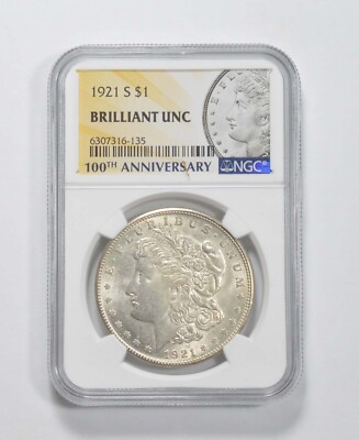 1921-S MS Unc 100th Anniv Special Label Morgan Silver 2021 Dollar NGC ...