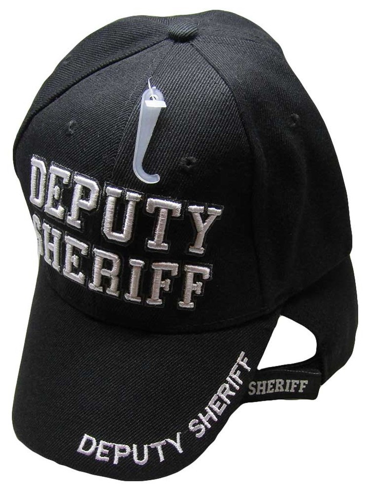 Deputy Sheriff Cap Hat Police Law Letters Embroidered Black 3D Baseball ...