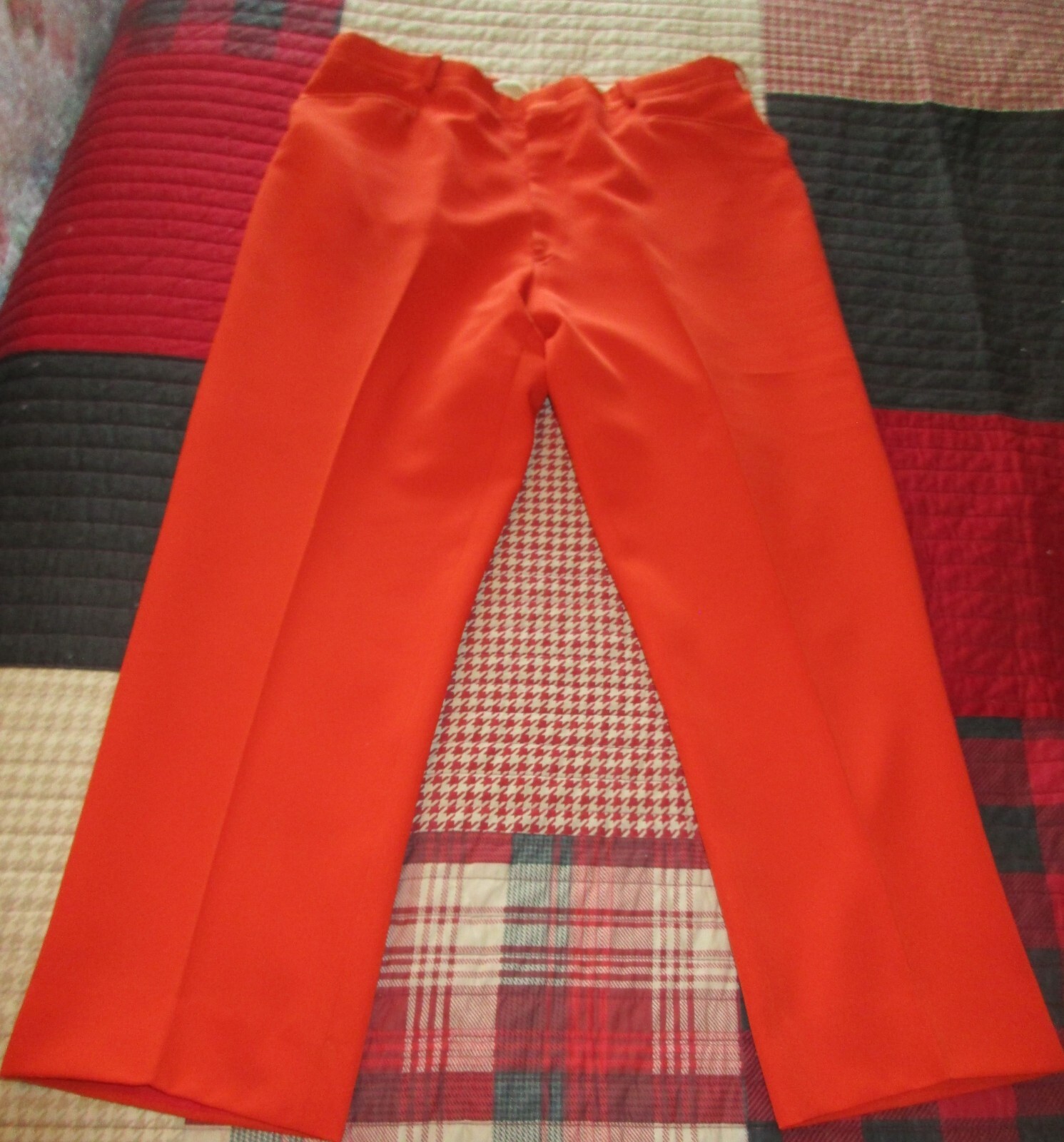 Vintage Mens Bright Orange Thomson Polyester Golf Pants | eBay
