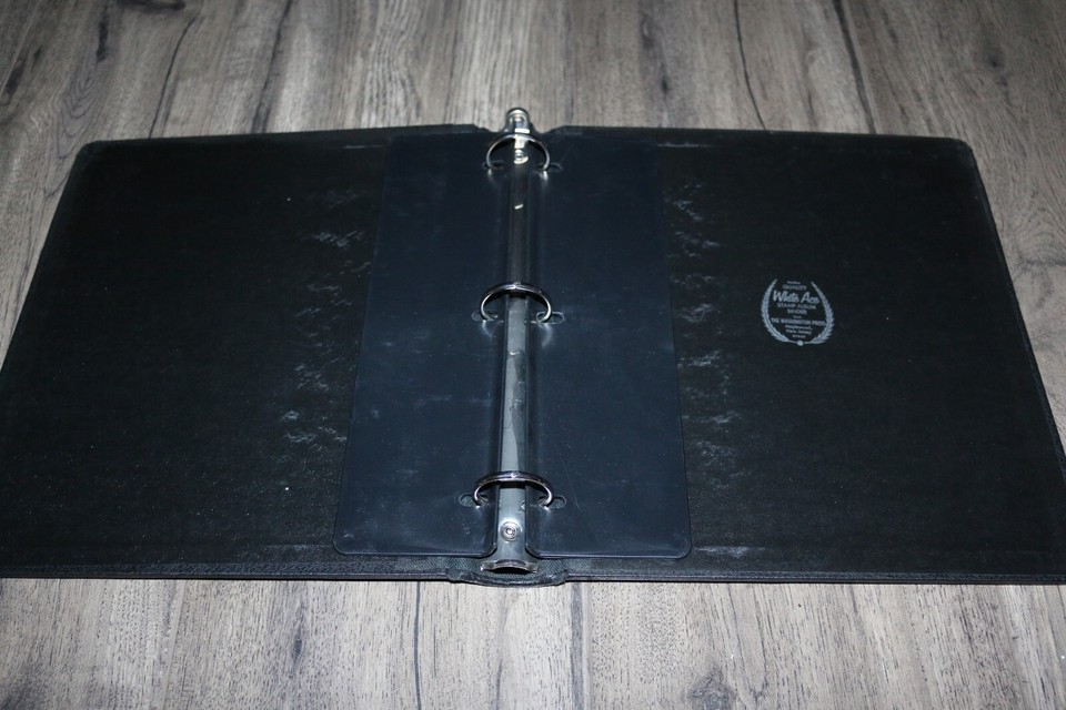 vintage WHITE ACE U.S. Stamp Album EMPTY 3 ring binder The Washington ...