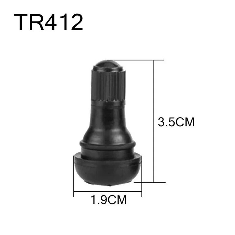 4pcs TR412 Chrome Tire Rubber Valve Stem For ATV UTV Razor Honda Short ...