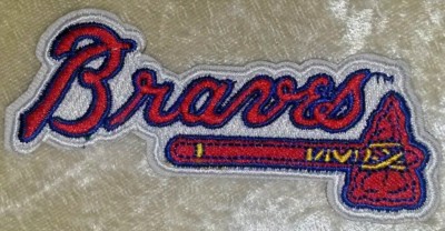 Atlanta Braves Name 3.5" Iron /Sew On Embroidered Patch~USA Seller! | eBay