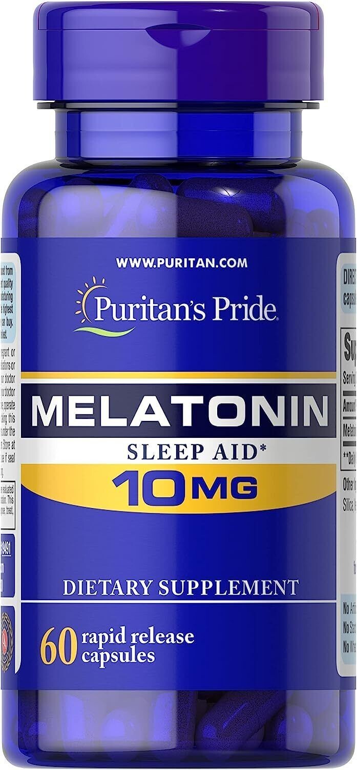 Super Strength Melatonin 10Mg Rapid Release Capsules, 60-Count
