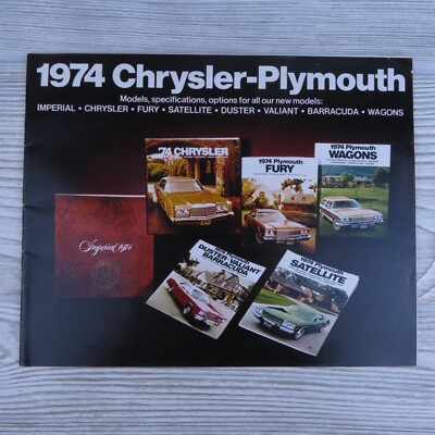 Chrysler - Plymouth - All Models - 1974 - Brochure - Dealership - Color ...