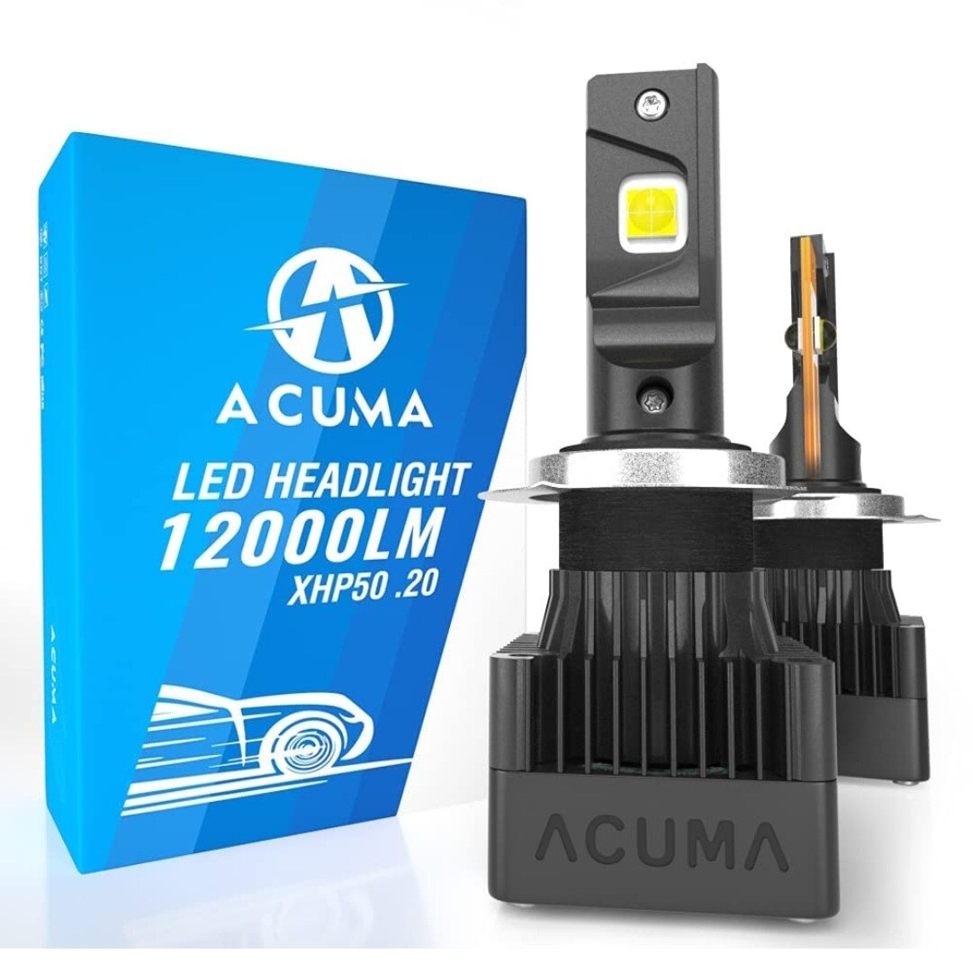 Acuma H7 LED Headlight Bulbs,12000lm High Lumens Extremely Bright LED ...