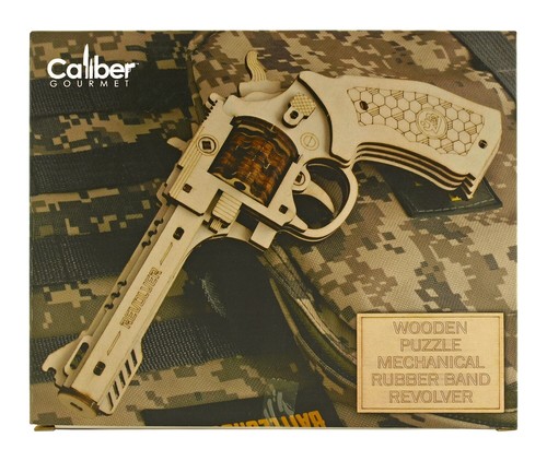 7" 3D Wooden Puzzle Revolver Rubber Band Gun Model Kit Great Fun | eBay UK