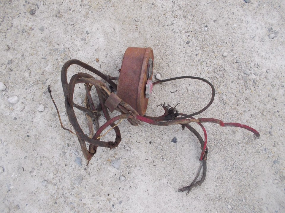 Farmall B BN IH tractor amp gauge box light & switch OLD wire harness ...