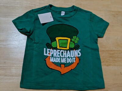 New Boys Size 3t "Leprechauns Made me" T-shirt By Rabbit Skins | eBay