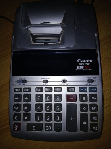 Canon MP11DX 12 Digit 2 Color Printing Calculator Adding Machine | eBay