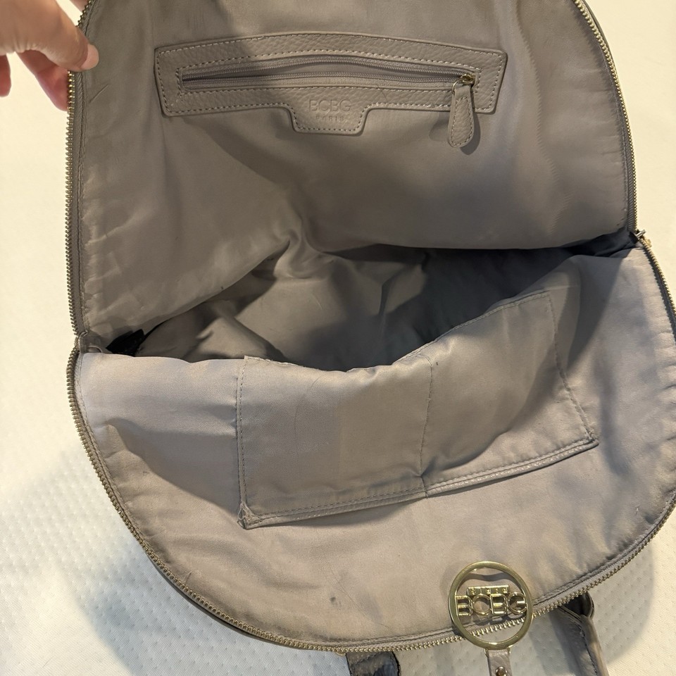 BCBG Grey Handbag. Body Polyurethane. Lining Polyester. Dry Clean Only ...