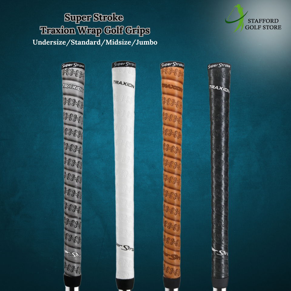 SuperStroke Traxion Wrap Golf Grips Standard Midsize Jumbo Undersize 60 ...