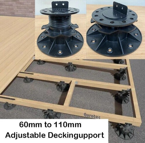 5 Pcs Adjustable decking platforms 60-110mm joist deck on concrete ...
