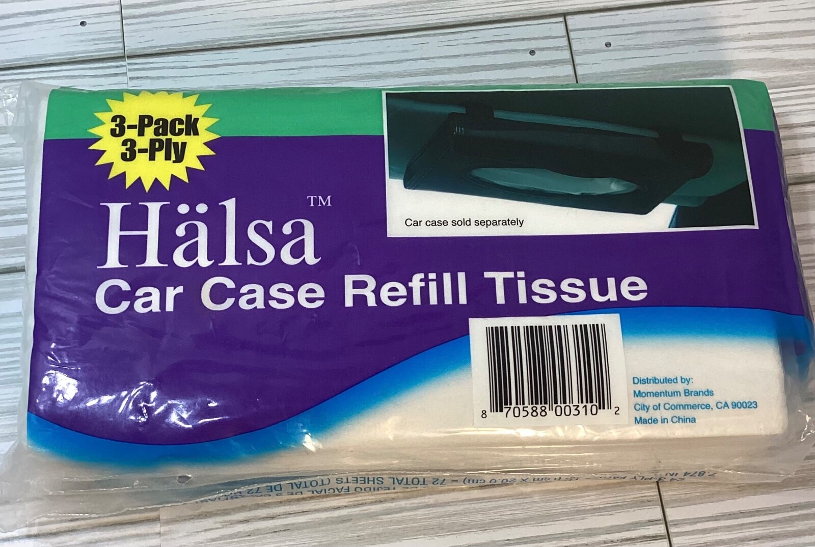 Halsa car case refill tissues 3 pack 3 ply 72 total sheets works with ...
