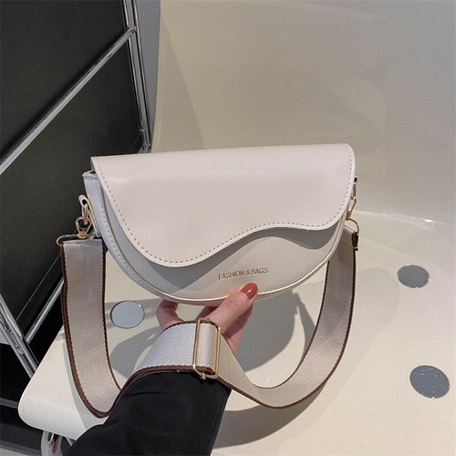 Square Diagonal Small Bag Wide Shoulder Strap Retro Shoulder All-Match ...