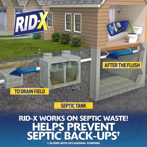 Rid-X 1920084779 48 oz Professional Liquid Septic Tank System Treatment ...