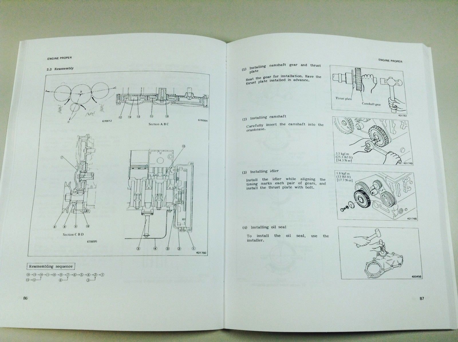 Mitsubishi Diesel Engine S4E S4E2 S4F Technical Service Repair Shop ...