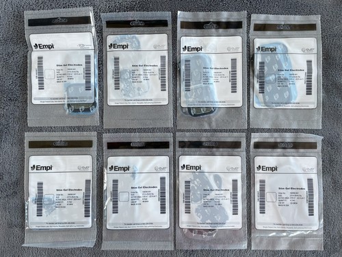 8 SEALED Packs of 4 each Empi TENS Stim Gel Electrodes 2" Square 199599 ...