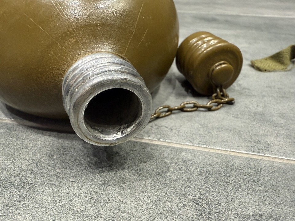 Vintage Soldier Flask With Cover Military Soviet Army Original Vintage ...