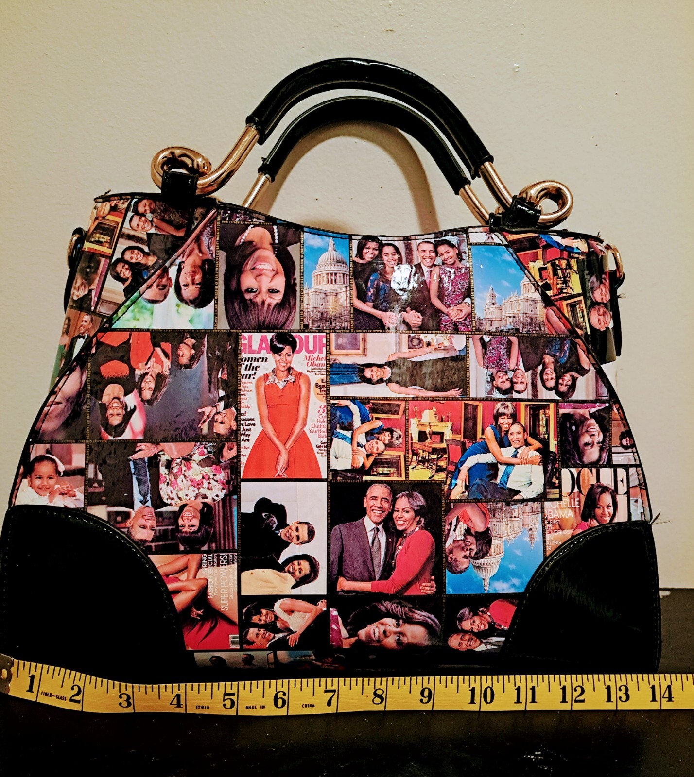 First Lady Michelle Obama Patent Leather Vintage Purse with Matching ...