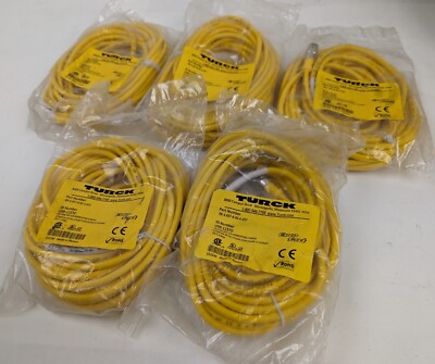 5 Turck Cordset RK 4.43T-8-RS 4.43T 4Pin M12 Male/Female Straight ...